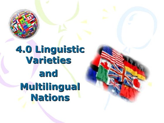 Pidgins Creoles Regional Dialects, Minority Dialects Varieties | PPTX