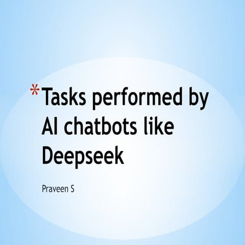 What are the Tasks performed by Artificial Intelligence (AI) tools like ...