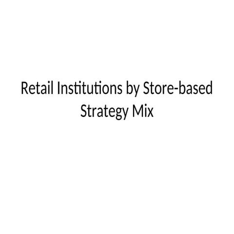 Store based strategy mix in Retail - An introduction | PPT