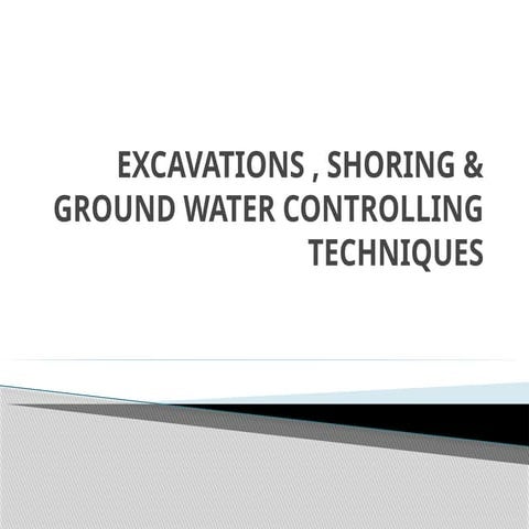 Excavation for Cuttings construction NOTES | PPTX
