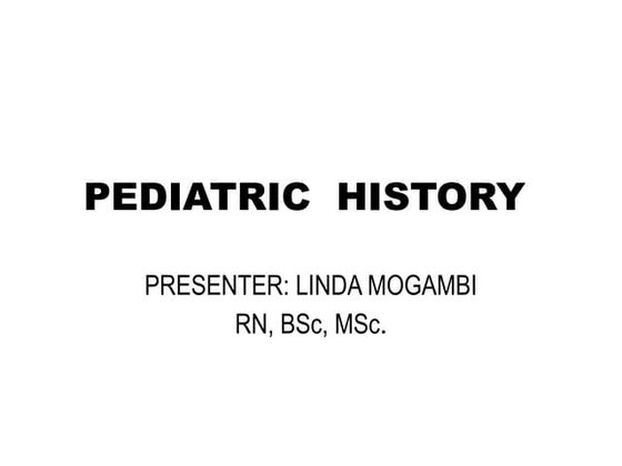 Pediatrics history taking | DOC