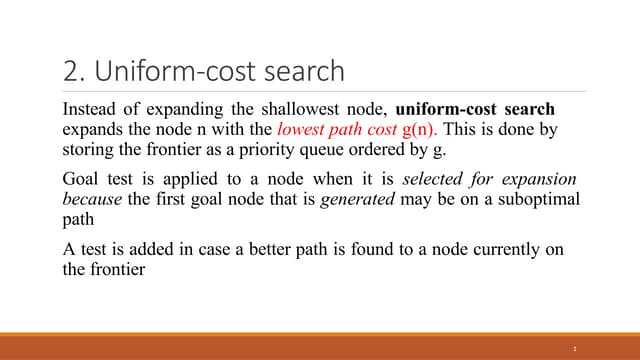 Uninformed Search technique | PPTX