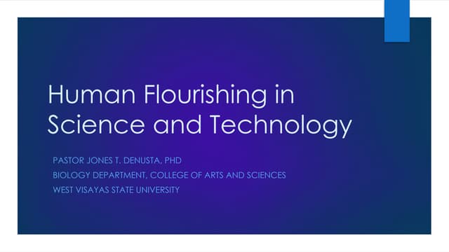 HUMAN-FLOURISHING IN SCIENCE AND TECHNOLOGY | PDF