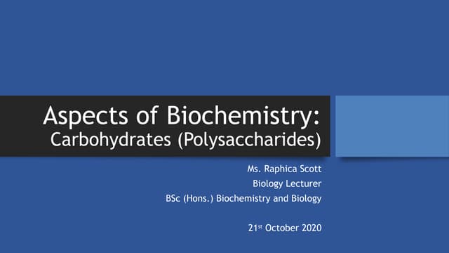 Lesson 3 starch, glycogen and cellulose | PPTX