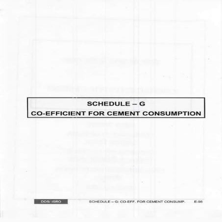 Schedule-G Civil work related consumptions | PDF