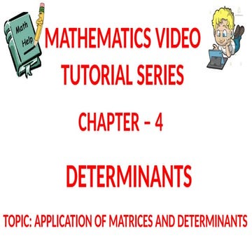 4 6 Application Of Matrices And Determinants Pptx