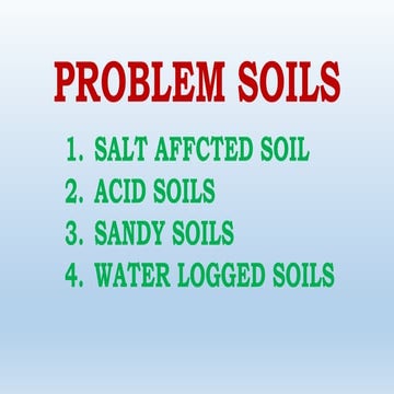 problem soils, sources and origin, types | PDF