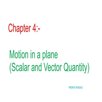 4. Motion in a Plane 6 Motion in a Plane 6.pptx