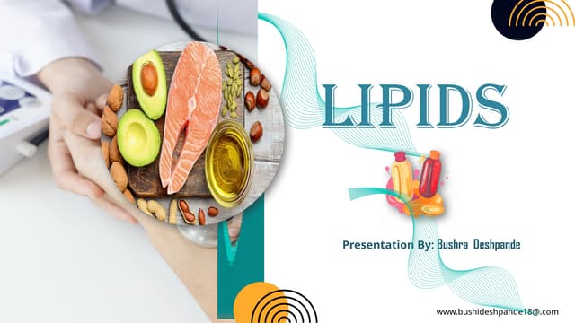 Qualitative and quantitative tests for lipids | PPTX