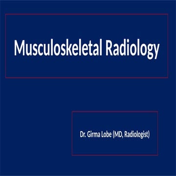 4. Musculoskeletal X ray For health student | PPTX