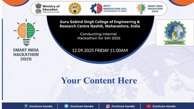 SIH HACKATHON ppt of 2025 india | PPTX