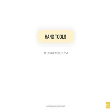 4.1-2 hand tool and its useS & types of handtools in ICT | PPTX
