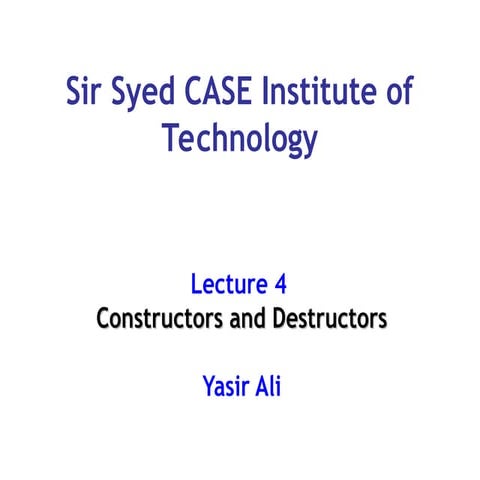 4. Constructors+Destructors.ppt C++ object oriented programming | PPT