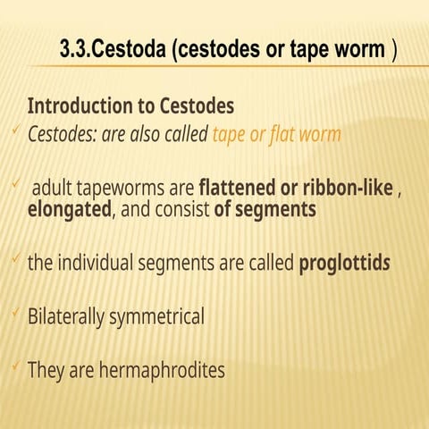 4. Cestodes.power point presentation 123 | PPT