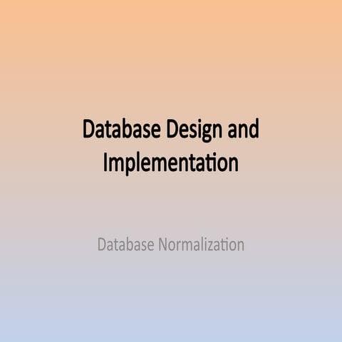 Normalization in DBMS | PPTX
