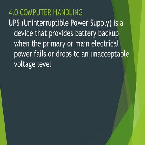 Comprehensive Guide to Computer Handling, Security, and Maintenance | PPT