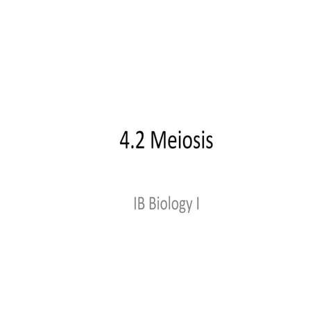 4 2 Meiosis | PPT