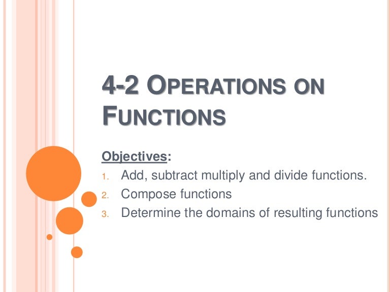 4 2 Operations On Functions