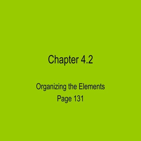 Organizing elements | PPT