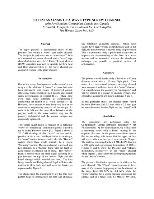 Basic Screw Geometry: Things Your Extruder Screw Designer Never Told ...
