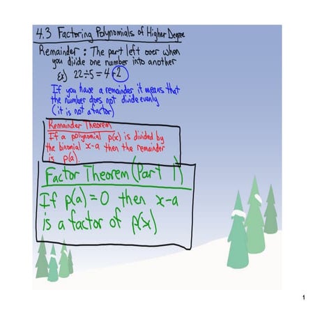 4.3 Factoring Polynomials Of Higher Degree Part 1 | PPT