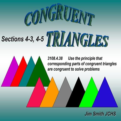 4-4, 4-5 Congruent Triangles.ppt