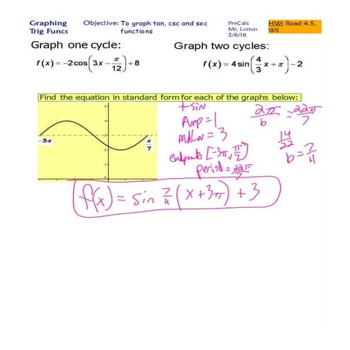 Solving first degree trig equations | PDF