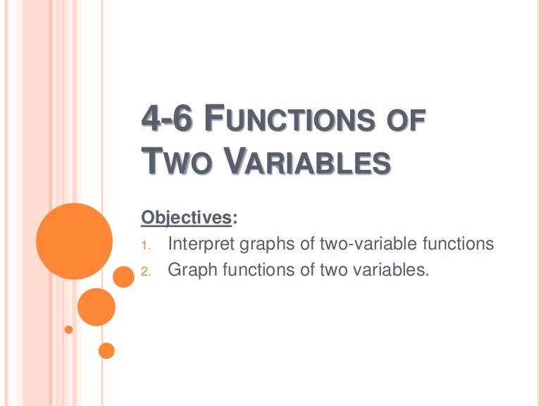 4 6 functions of two variables