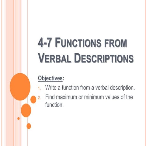 4 7 functions from verbal descriptions | PPT