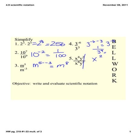 4.8 scientific notation big numbers - 1 | PPT