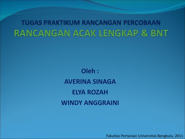 Uji BNT | PPT