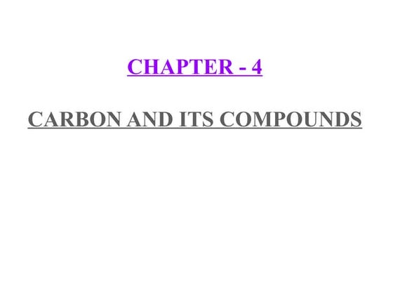 Carbon and its compounds | PPSX