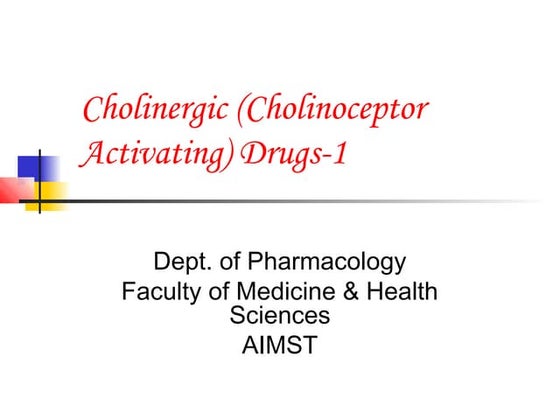 Atropine | PPTX | Eye and Vision Conditions | Diseases and Conditions