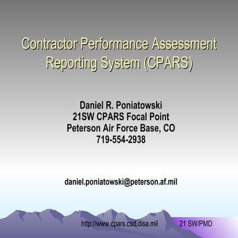 4. contractor performance_assessment_reporting_system | PPT