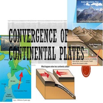 Presentation on the Convergence of Continental Plates | PDF
