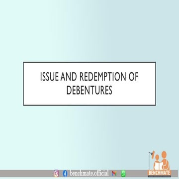 debenture issue and redemption | PDF