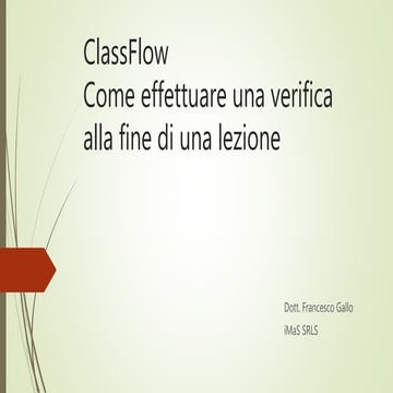 4-ClassFlow-effettuare una-verifica | PPT