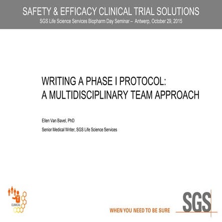 Writing A Phase I Protocol: A Multidisciplinary Team Approach | PPT