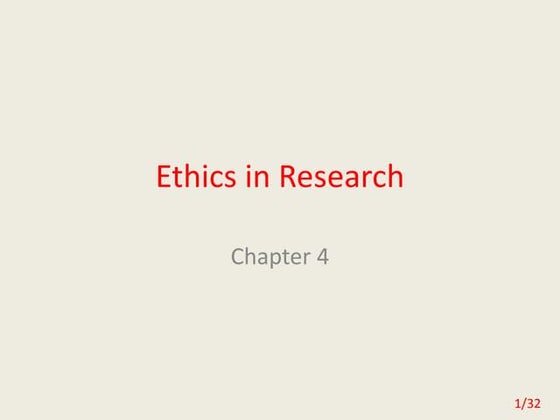 Ethics in Research | PPT | Medical Health