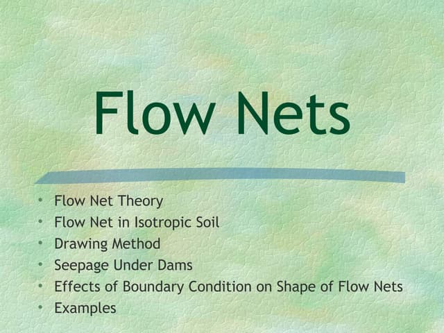 Geotechnical Engineering-I [Lec #27A: Flow Calculation From Flow Nets] | PDF