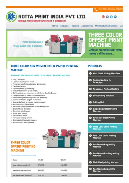 Folding Unit - web offset printing machine | PDF