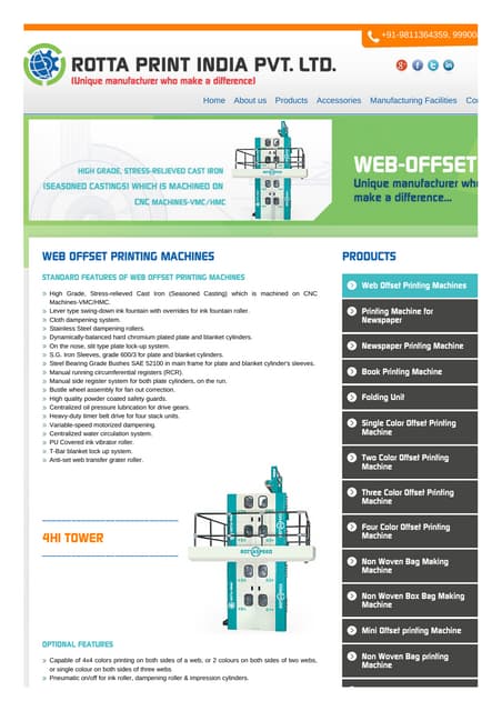 Folding Unit - web offset printing machine | PDF | Computer Peripherals | Computing
