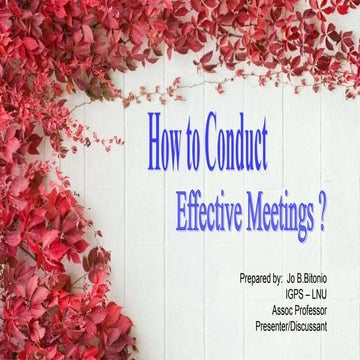 4-How-to-conduct-Meeting pptx | PPTX