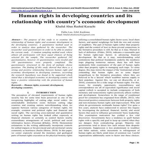 Human rights in developing countries and its relationship with country ...