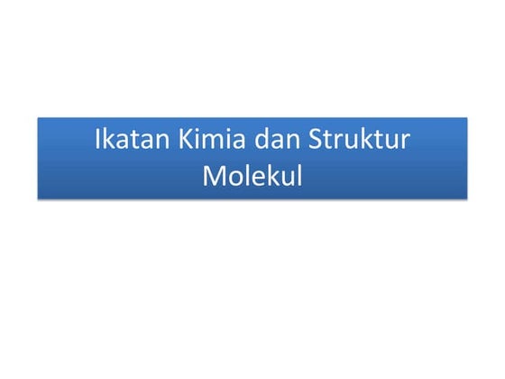 Ikatan kimia ikatan logam sifat umum presentasi | PPT