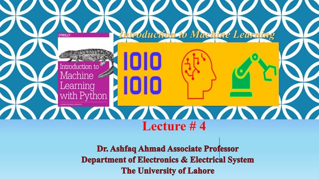4 Introduction To Machine Learning Lecture 4 Pdf