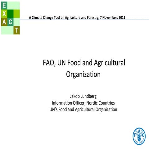 FAO, UN Food and Agricultural Organization | PDF