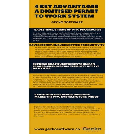 4 Key Advantages a Digitised Permit to Work System | PDF