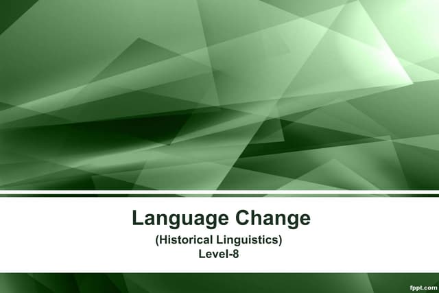 William labov: Language Variation and Change | PDF