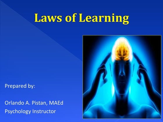 Theory of Thorndike - Learning Theory | PPTX